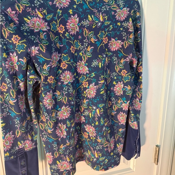 Sundance | Tops | Sundance Navy Floral Long Sleeve Top | Poshmark